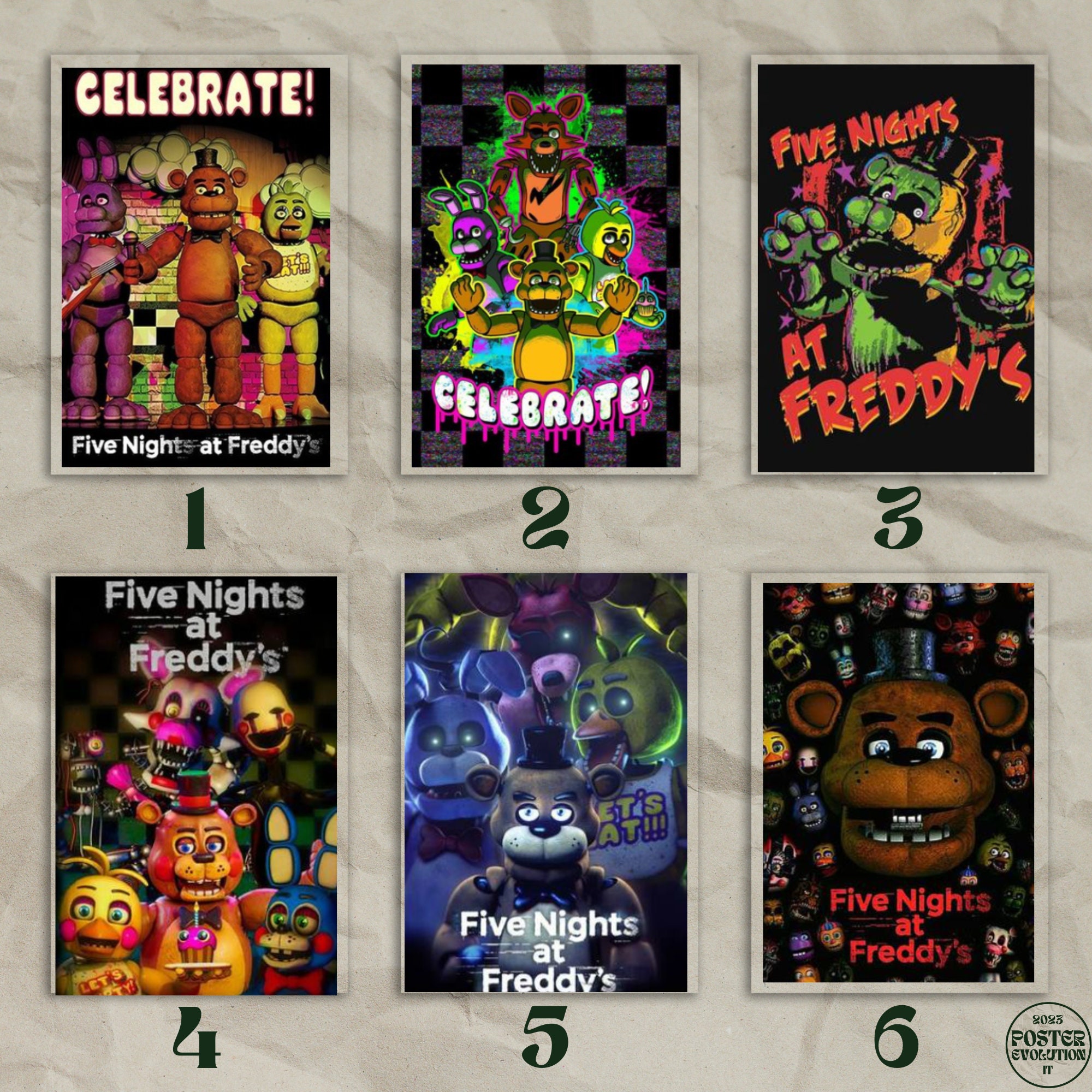 Poster Freddy Fazbear FNAF Videogame Film Animal Thriller Poster Print ...