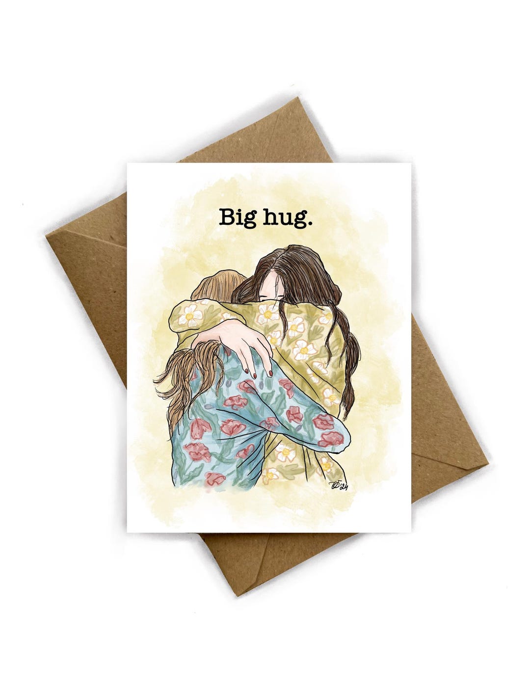 Greeting Card 'big Hug' | Card for Comfort | A6 | Friends | Blank ...