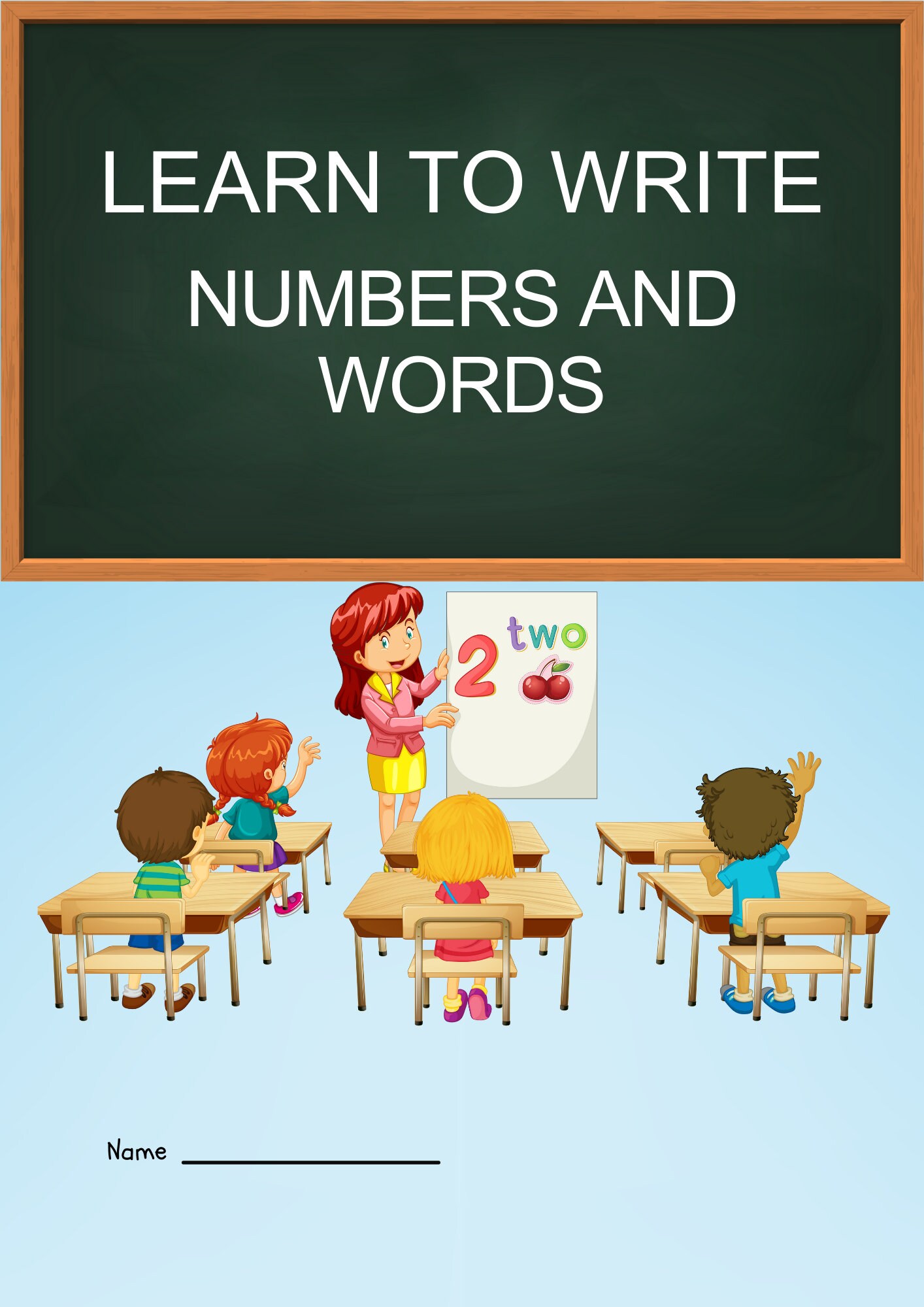 Printable Math Numbers and Words Worksheet, Math Problems, Number Words ...