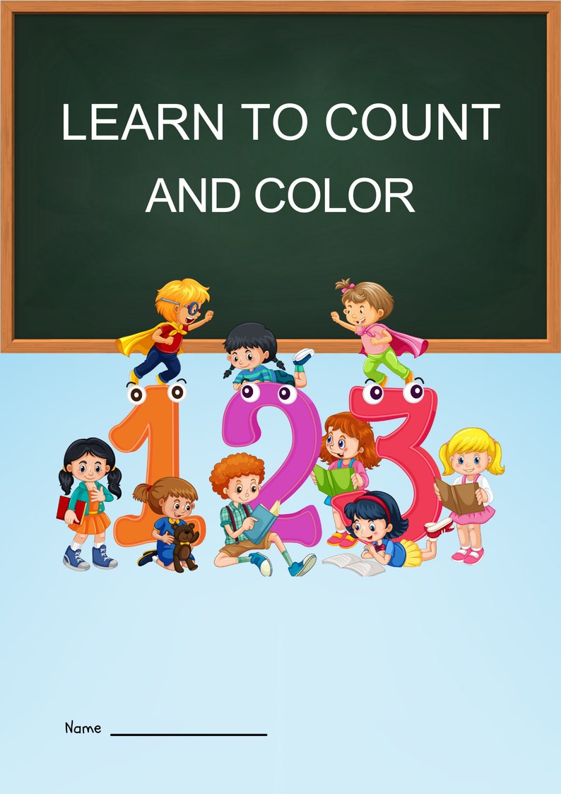 Printable Count and Color Worksheet, Number Worksheet, Coloring Book ...