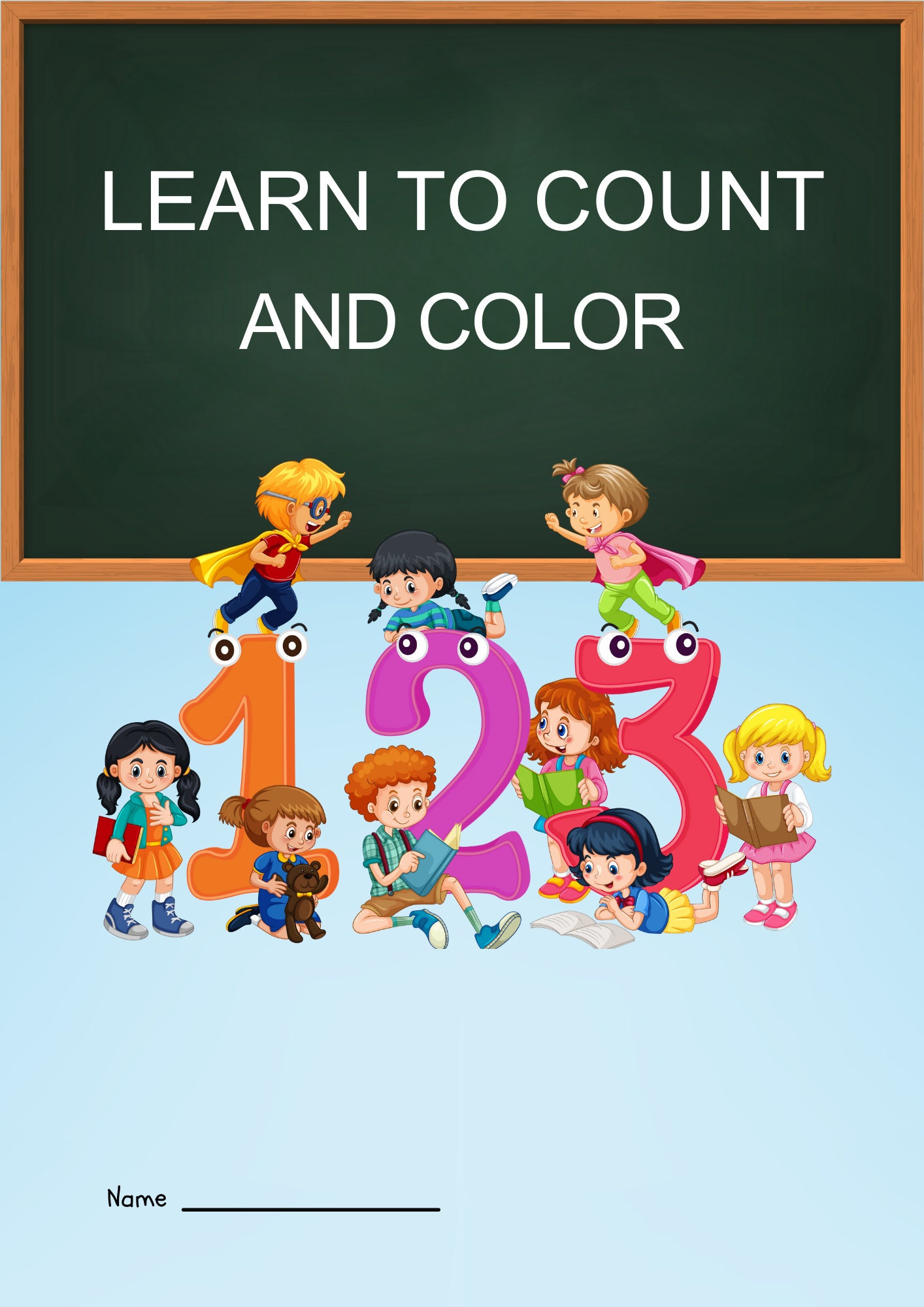 Printable Count and Color Worksheet, Number Worksheet, Coloring Book ...