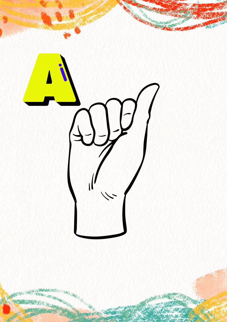 Printable Basic Sign Language, ASL Sign Posters, ASL Learning for Kids ...