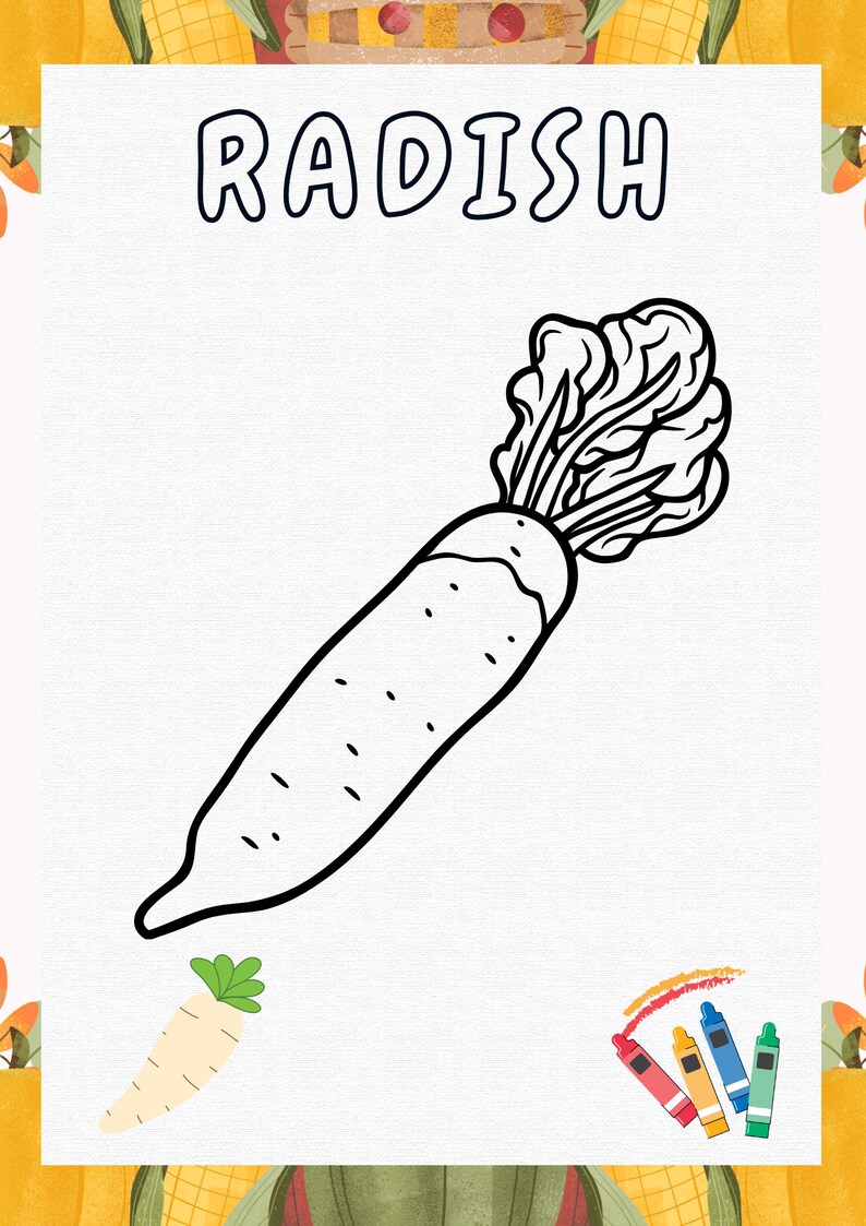 Printable Vegetables Coloring Book Worksheet, Coloring Book, Vegetable ...