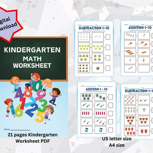 Printable Kindergarten Math Worksheet, Math Problems, Early Learning ...