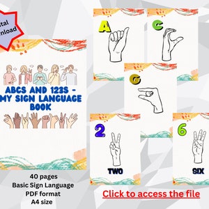 Printable Basic Sign Language, ASL Sign Posters, ASL Learning for Kids ...