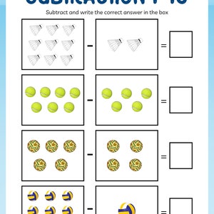 Printable Kindergarten Math Worksheet, Math Problems, Early Learning ...