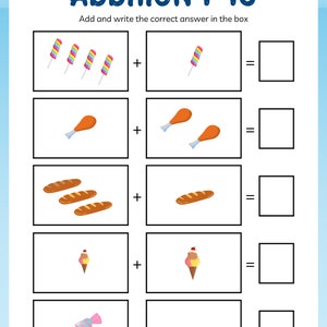 Printable Kindergarten Math Worksheet, Math Problems, Early Learning ...