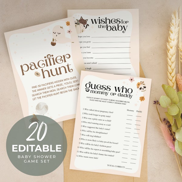 Baby Shower Questionnaire Template - Etsy