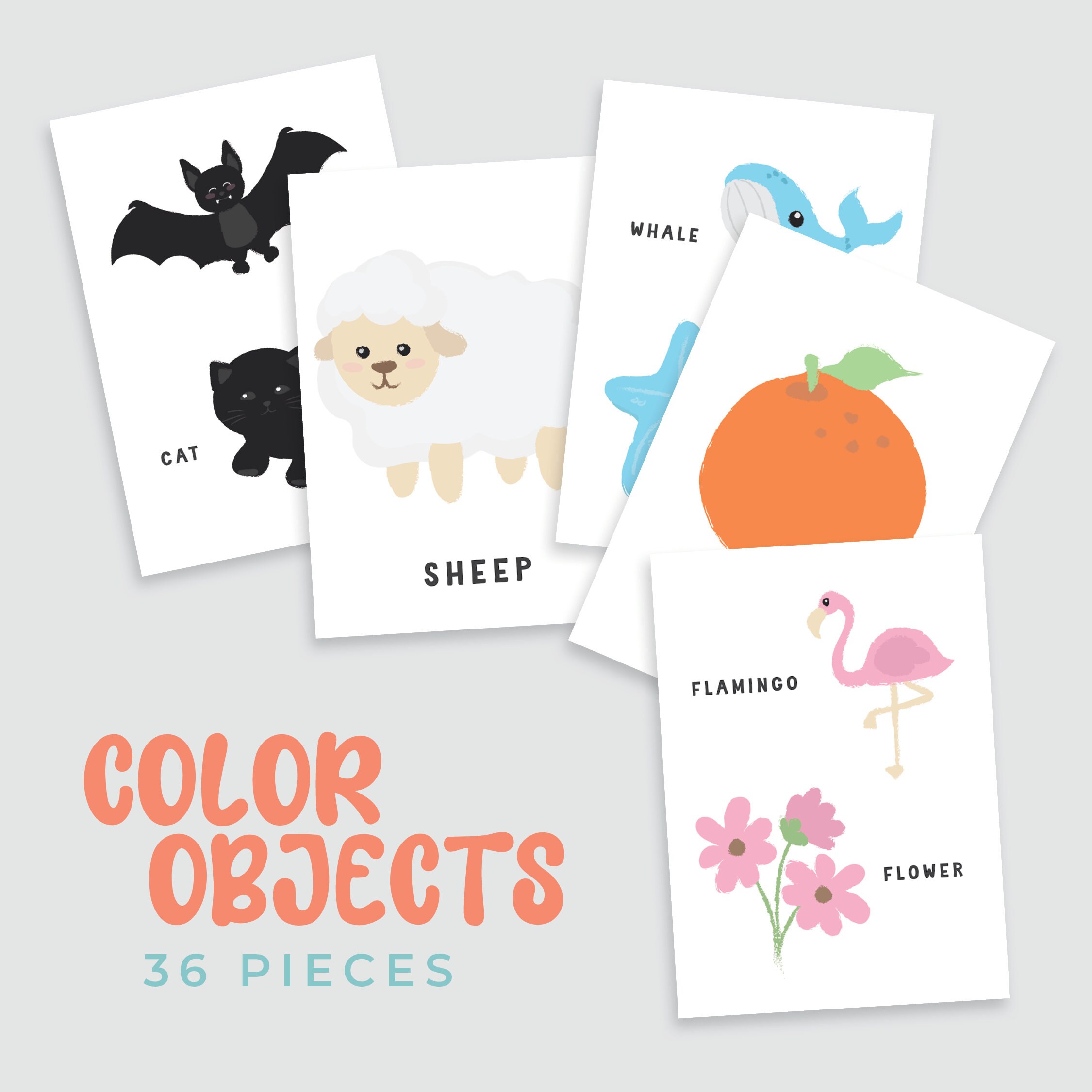 77 Color Flashcards Preschool Materials Homeschool Printables - Etsy