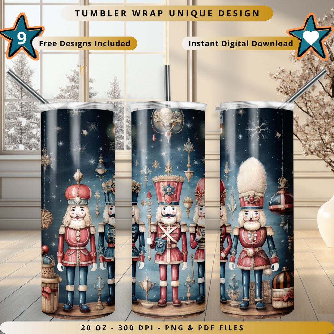 Christmas Nutcracker New Year Celebrations Tumbler Wrap Png, Christmas ...