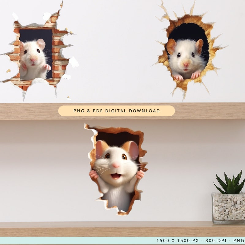 Mouse Hole Decal - Etsy