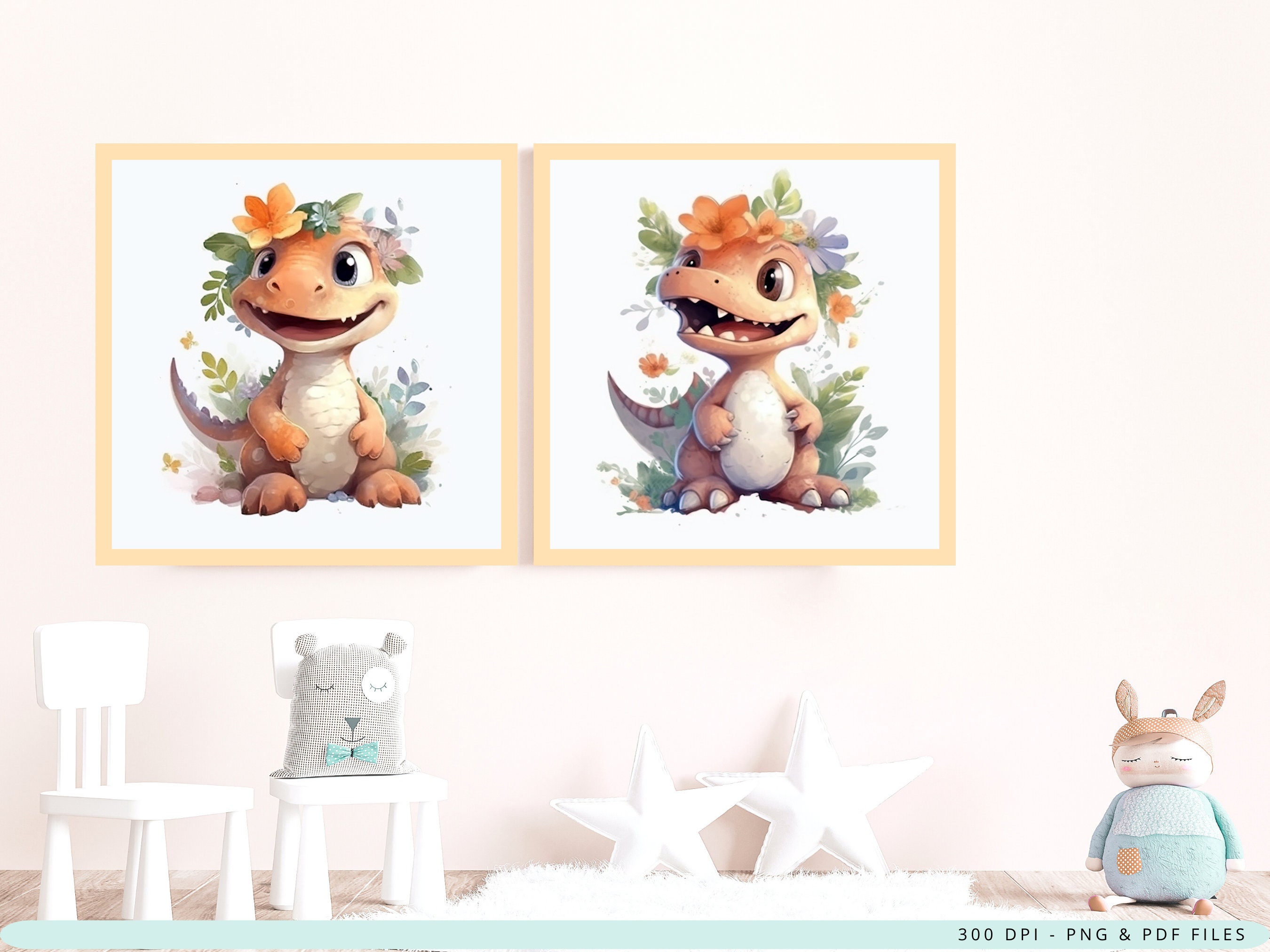 Dinosaur Poster Jungle Nursery Decor Dino Nursery Decor - Etsy