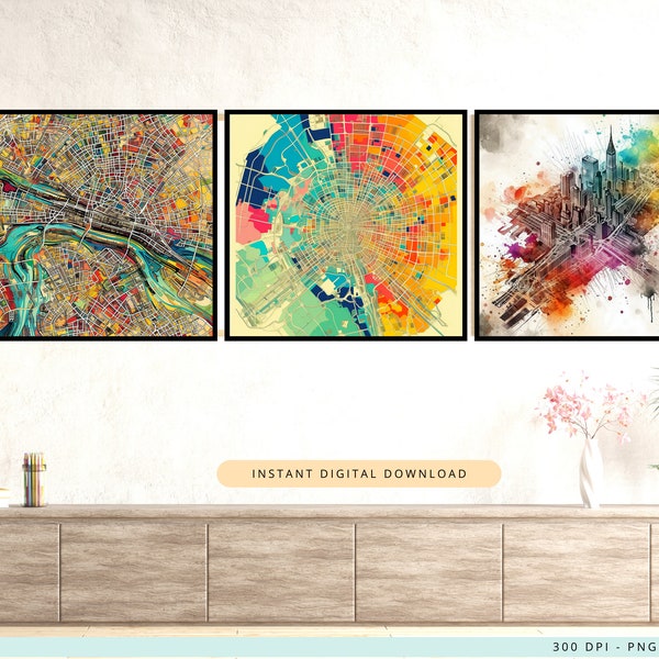 Map Prints - Etsy