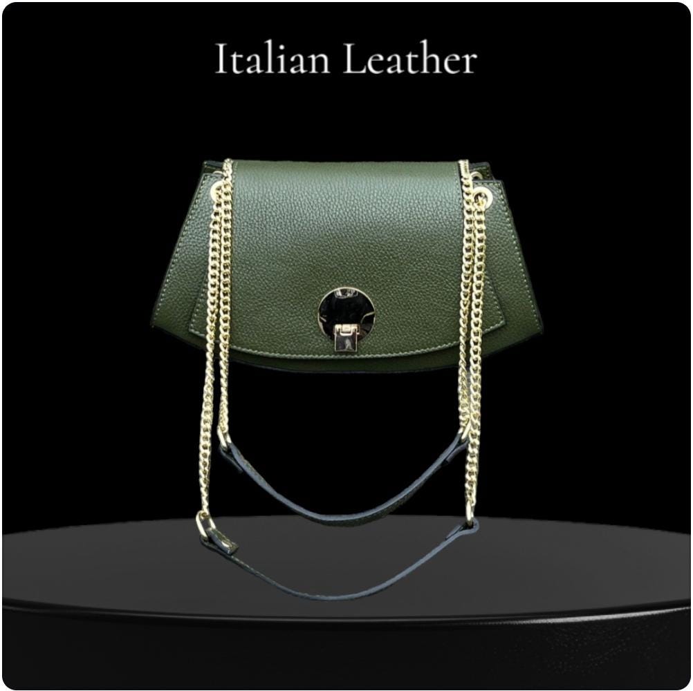 Italian Militare Leather Bag (military Green) - Etsy