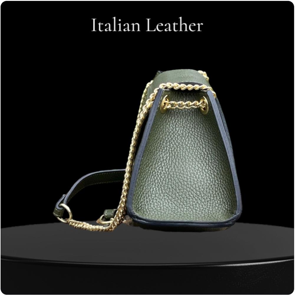 Italian Militare Leather Bag (military Green) - Etsy