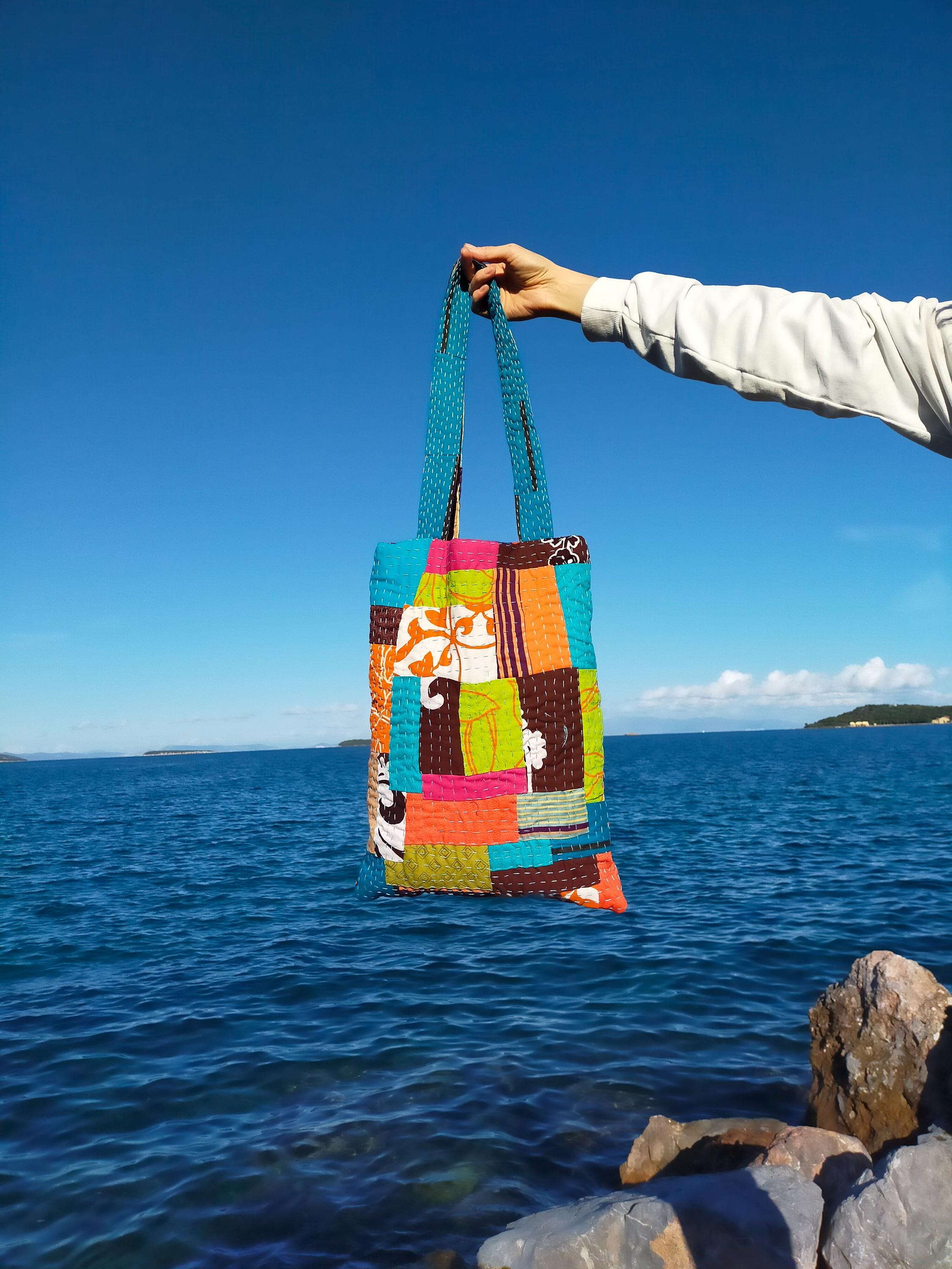 Kawandi Style Handmade Envelope Pouch | Upcycled Quilted Fabric, Eco ...