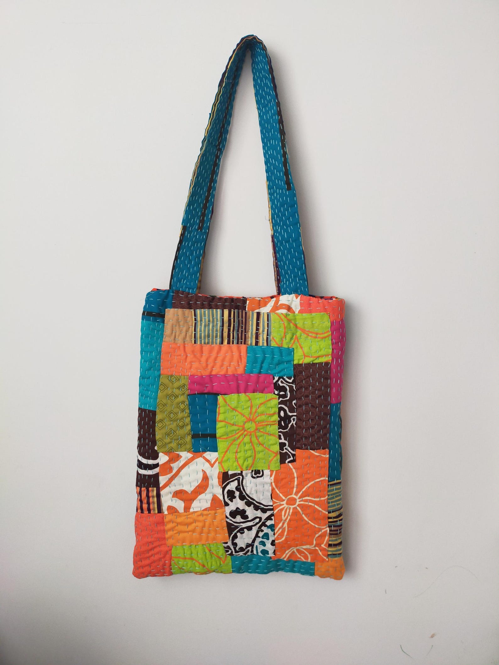 Kawandi Style Handmade Envelope Pouch Upcycled Quilted Fabric, Eco ...