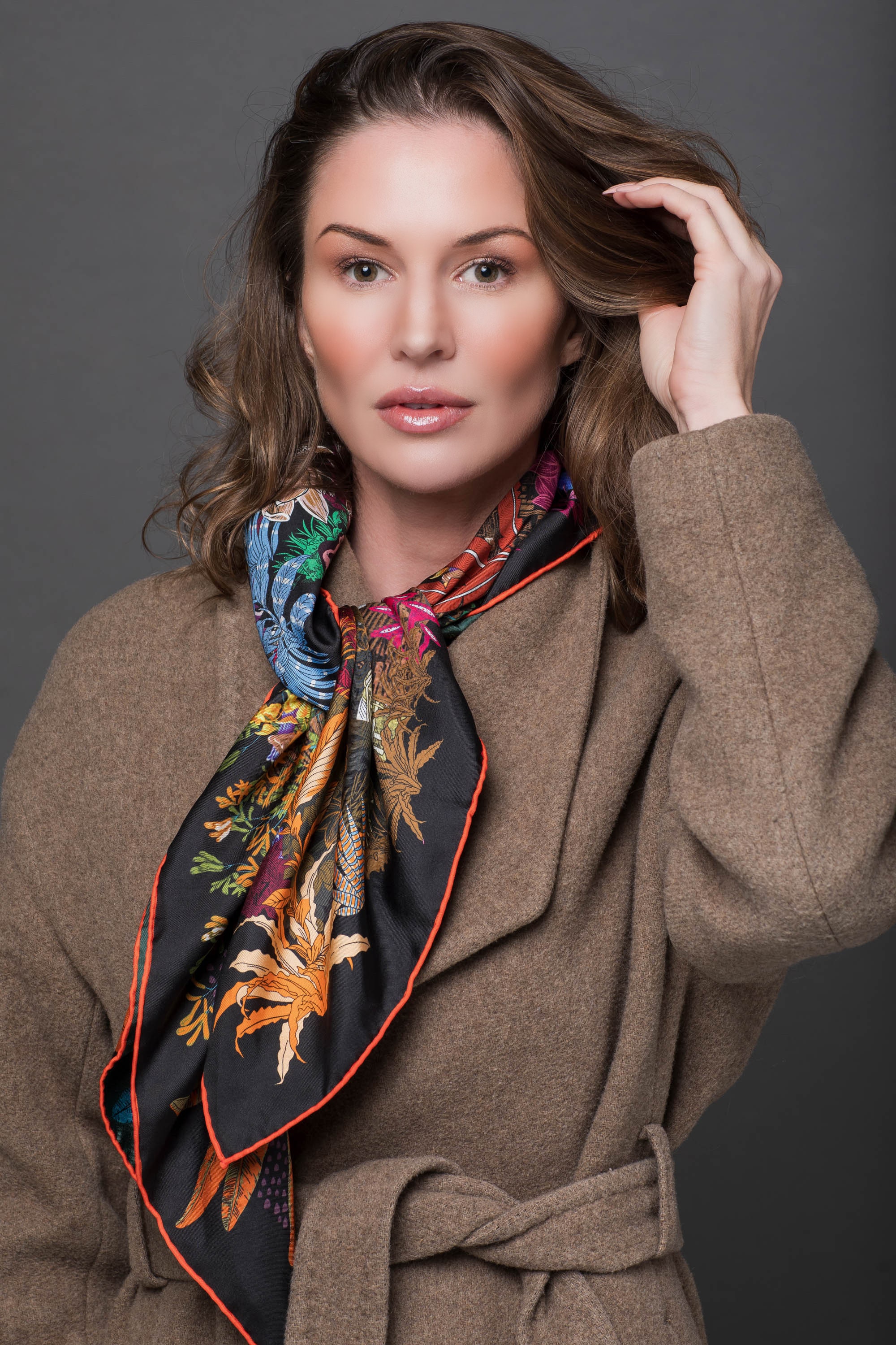 Arsicluxe Silk: Jungle Palace Pattern Twill Silk Scarf-fashion Scarf ...