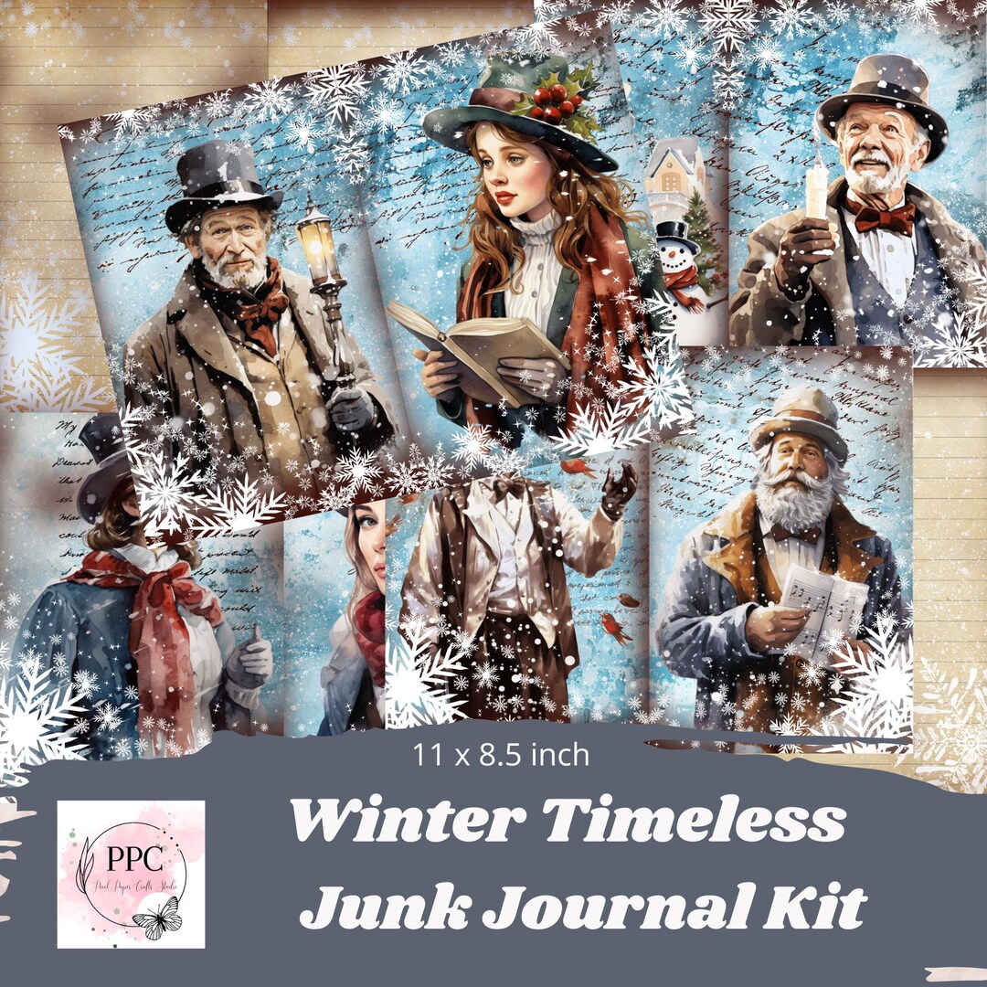 Winter Junk Journal Kit Printable, Vintage Winter Junk Journal, Junk ...