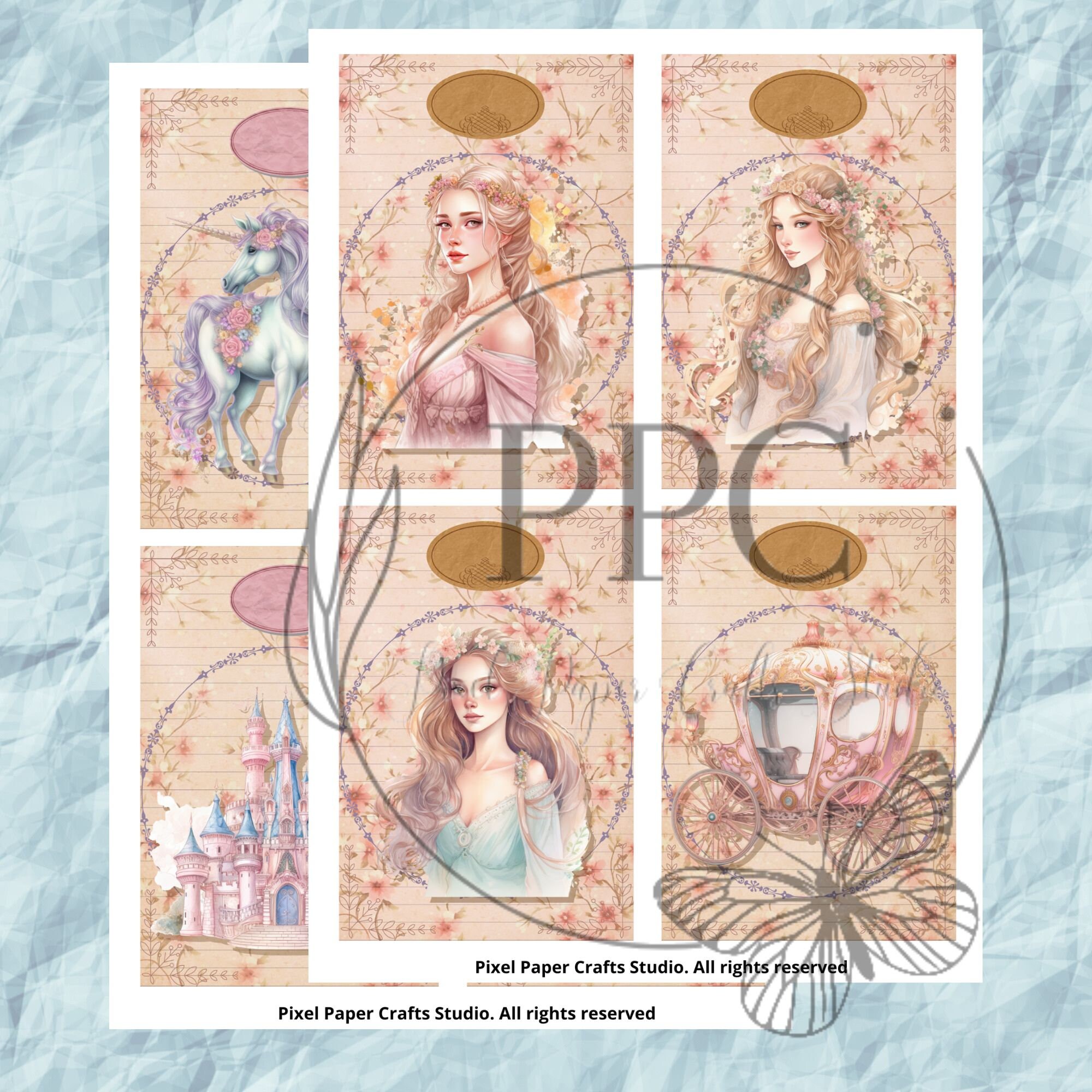 Fairy Tale Cards Printable Junk Journal Cards Digital Paper - Etsy