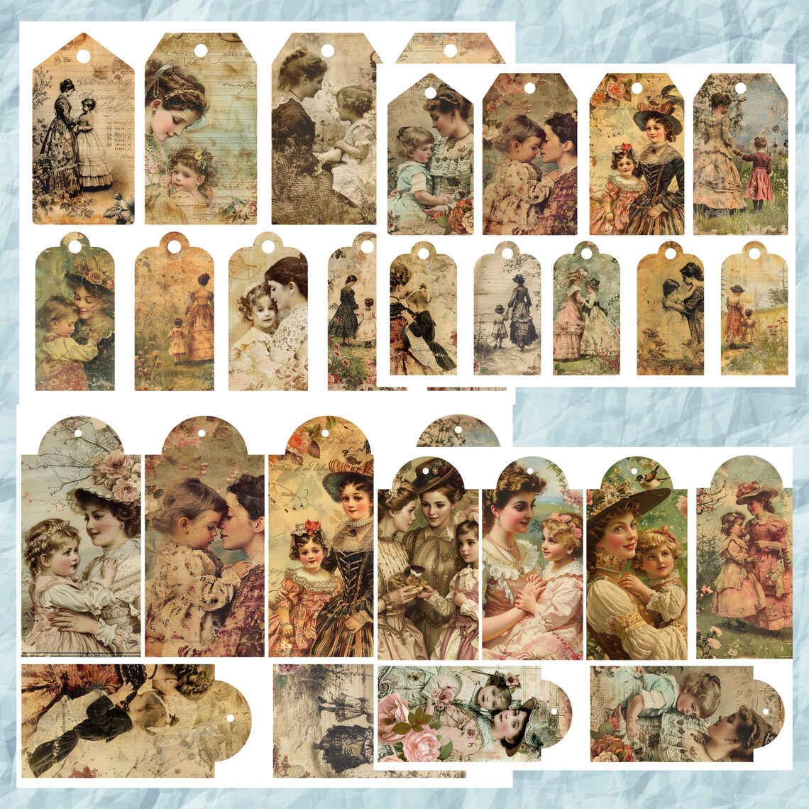 Victorian Mother Day Junk Journal Kit Printable, Junk Journal Supplies ...