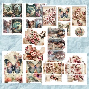 Lady Butterfly Junk Journal Kit Printable, Butterfly Junk Journal ...