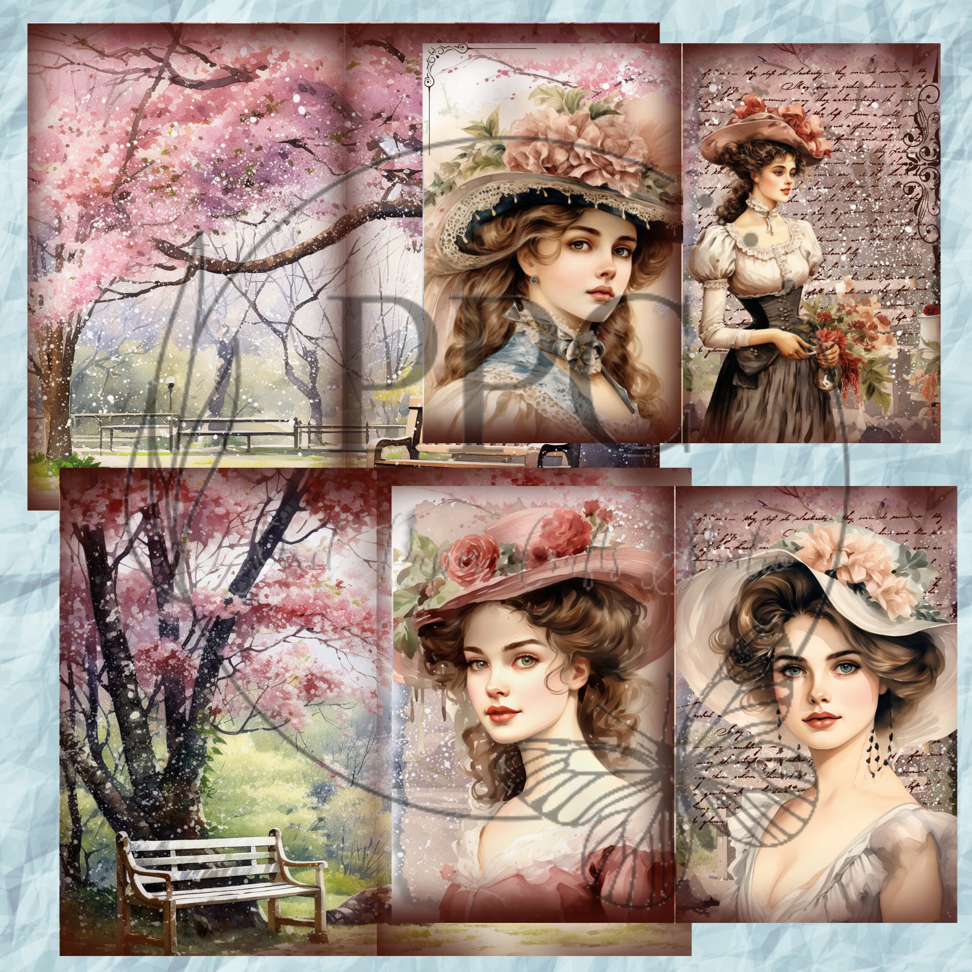 Victorian Women Junk Journal Kit Printable, Vintage Women Junk Journal ...