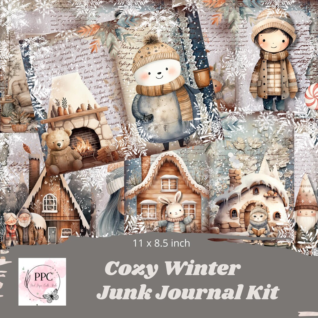 Winter Junk Journal Kit Printable, Winter Junk Journal, Winter Ephemera ...