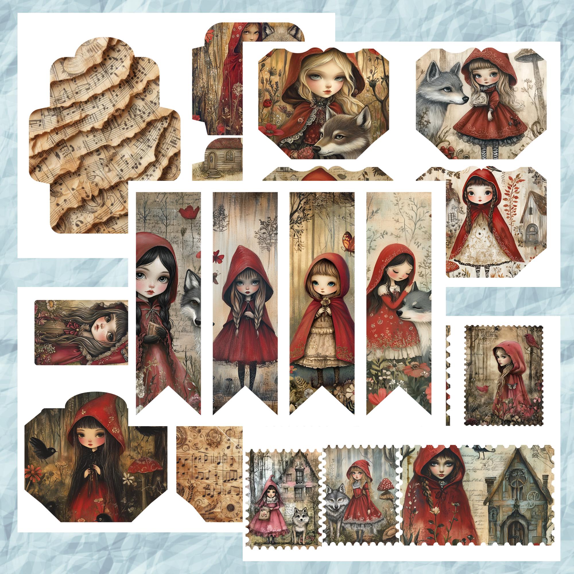Retro Little Red Junk Journal Kit Printable, Junk Jurnal Supplies ...