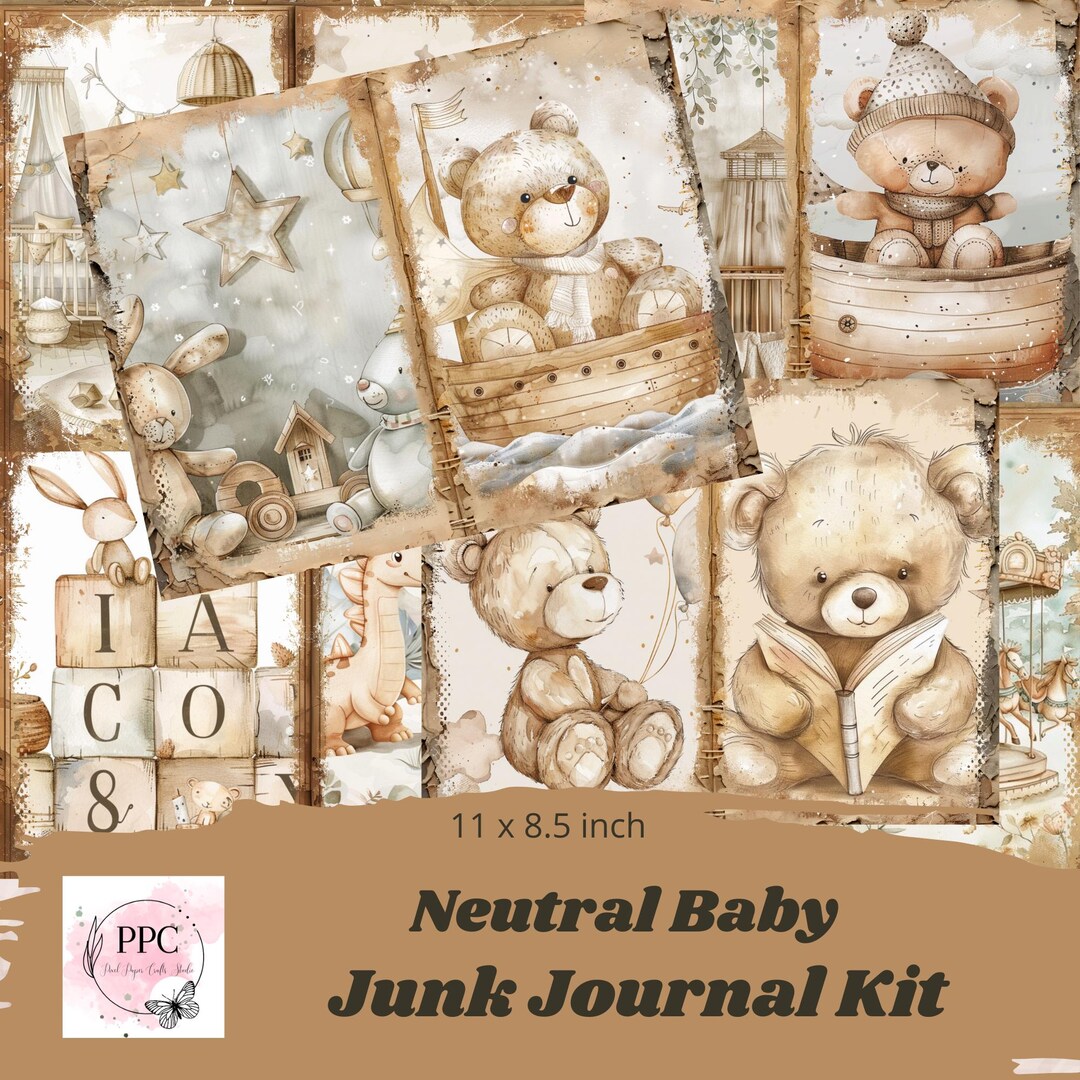 Baby Junk Journal Kit, Baby Junk Journal, Junk Journal Supplies ...