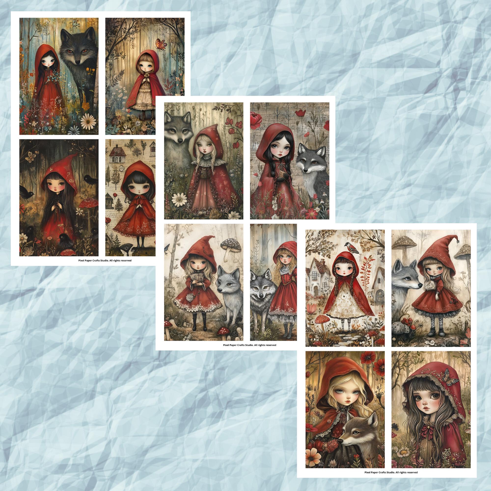 Retro Little Red Junk Journal Kit Printable, Junk Jurnal Supplies ...