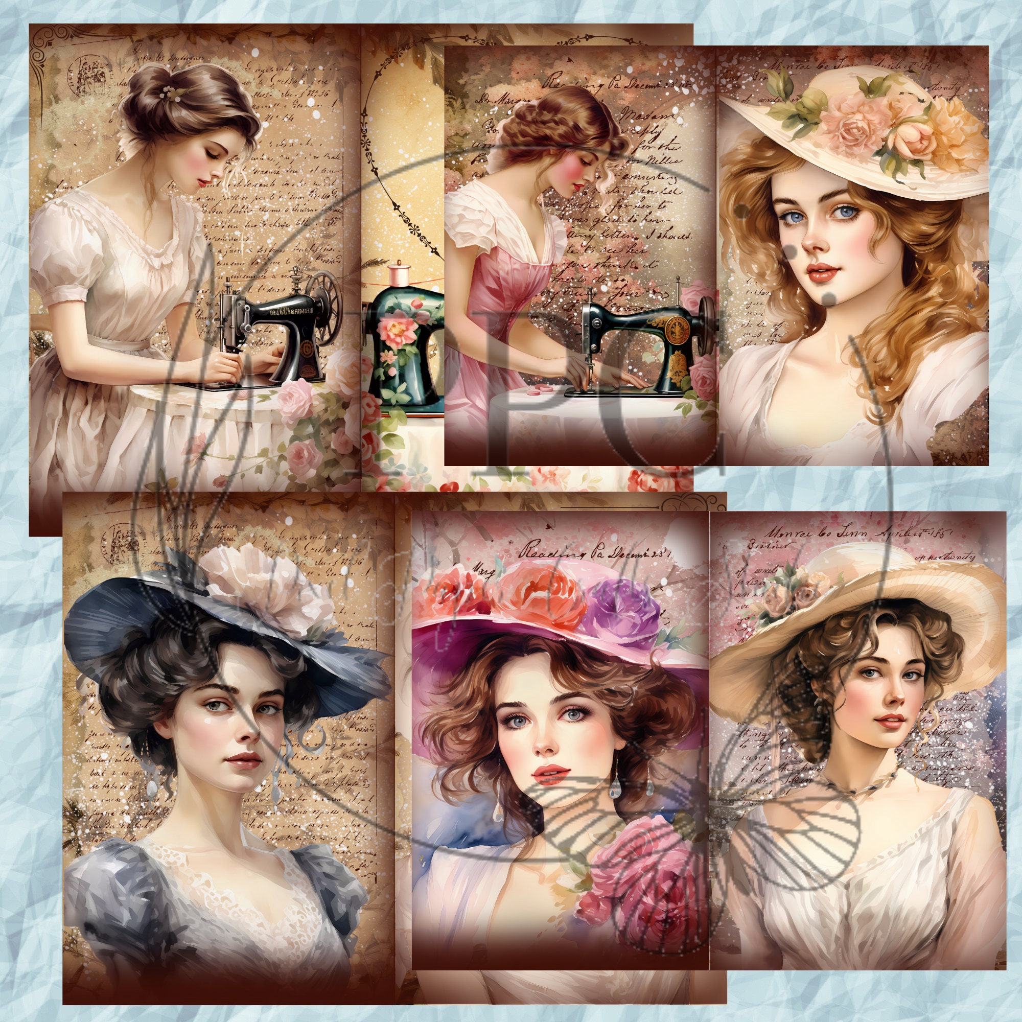 Victorian Women Junk Journal Kit Printable, Vintage Women Junk Journal ...