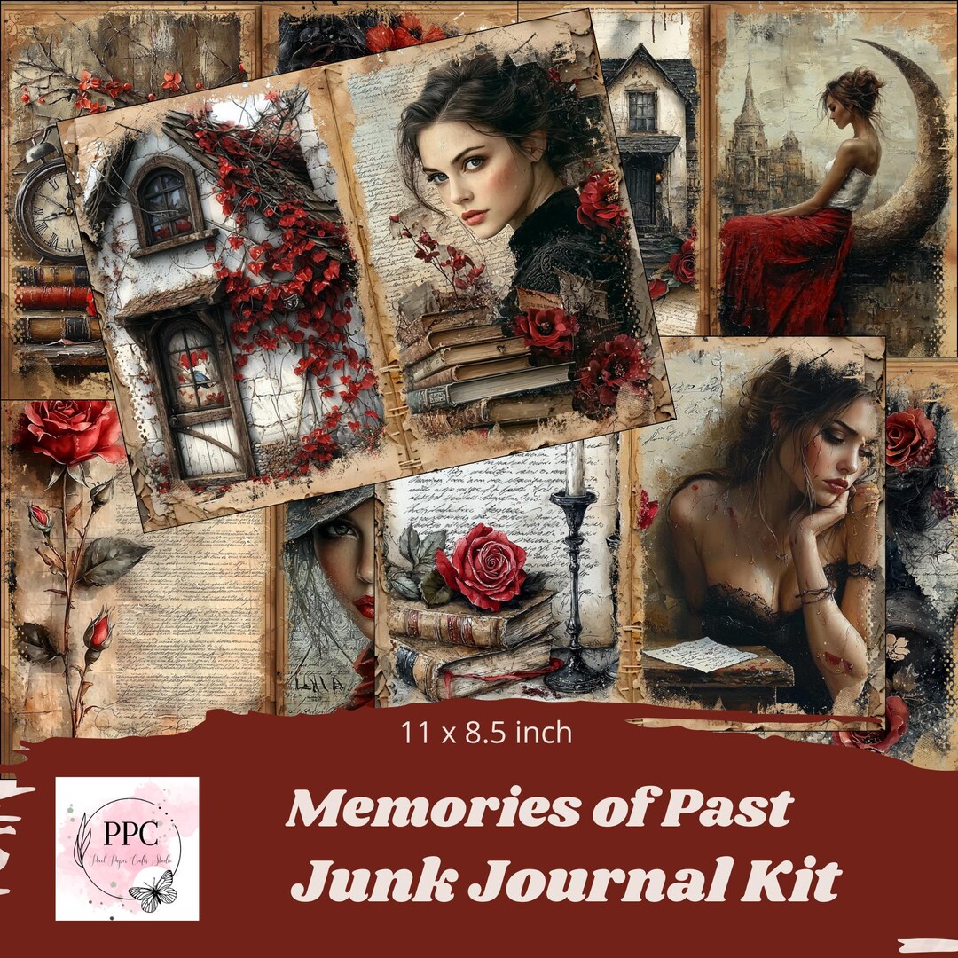Memories of Past Junk Journal Kit Printable, Vintage Junk Journal, Junk ...