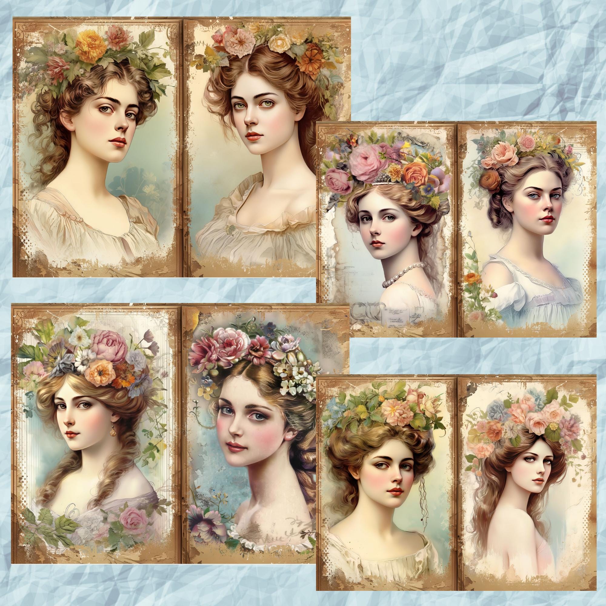 Victorian Women Junk Journal Kit Printable, Vintage Women Junk Journal ...