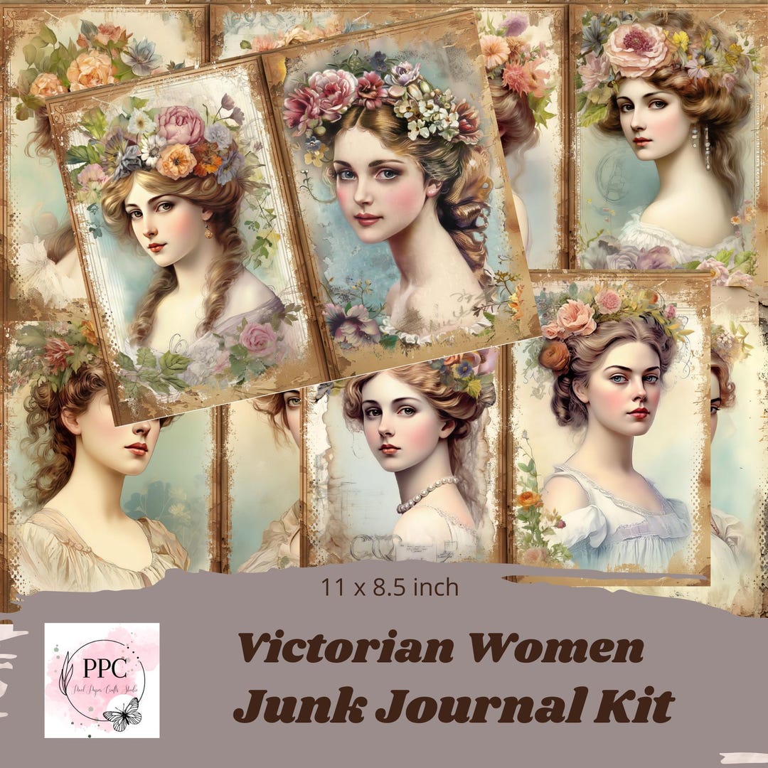 Victorian Women Junk Journal Kit Printable, Vintage Women Junk Journal ...
