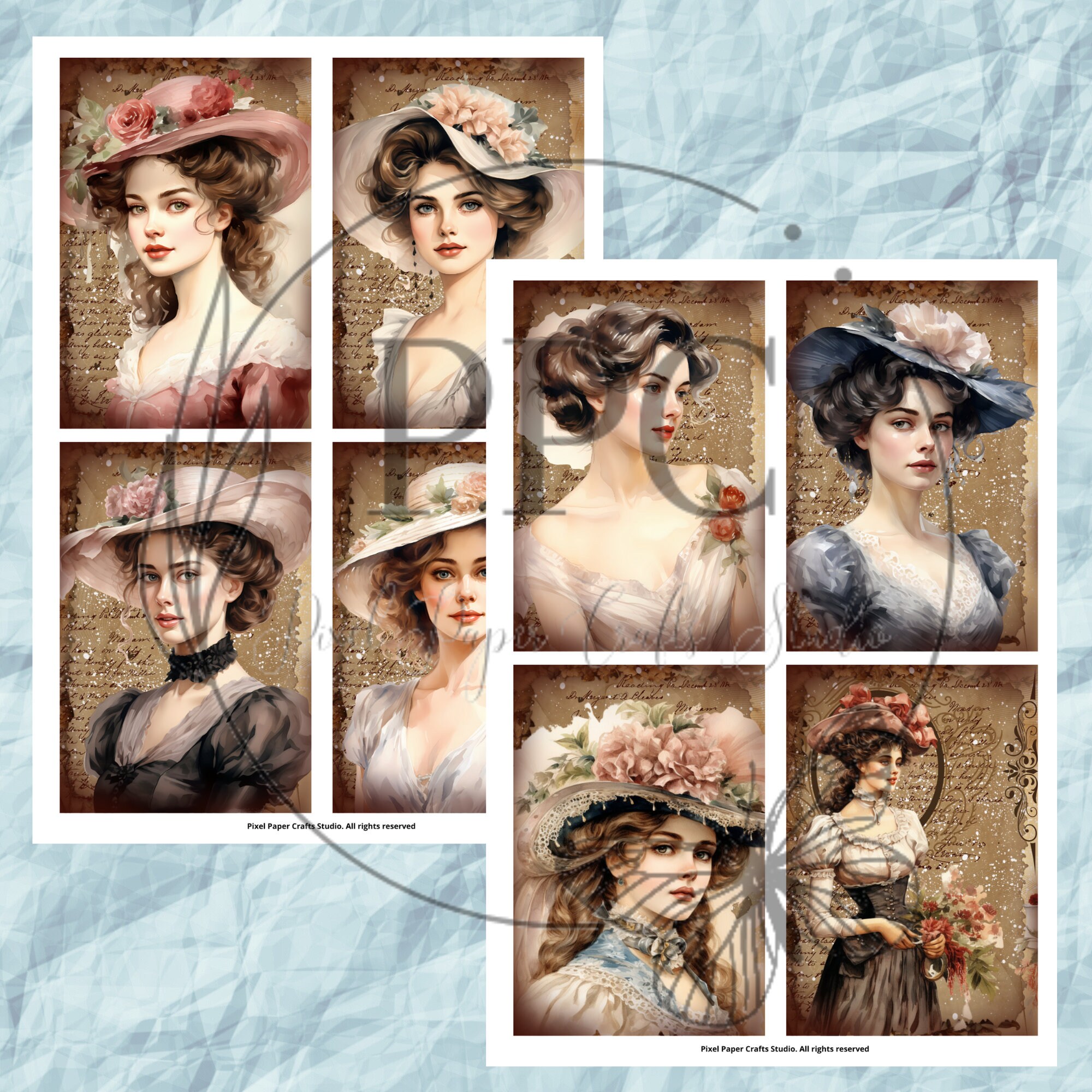 Victorian Women Junk Journal Kit Printable, Vintage Women Junk Journal ...