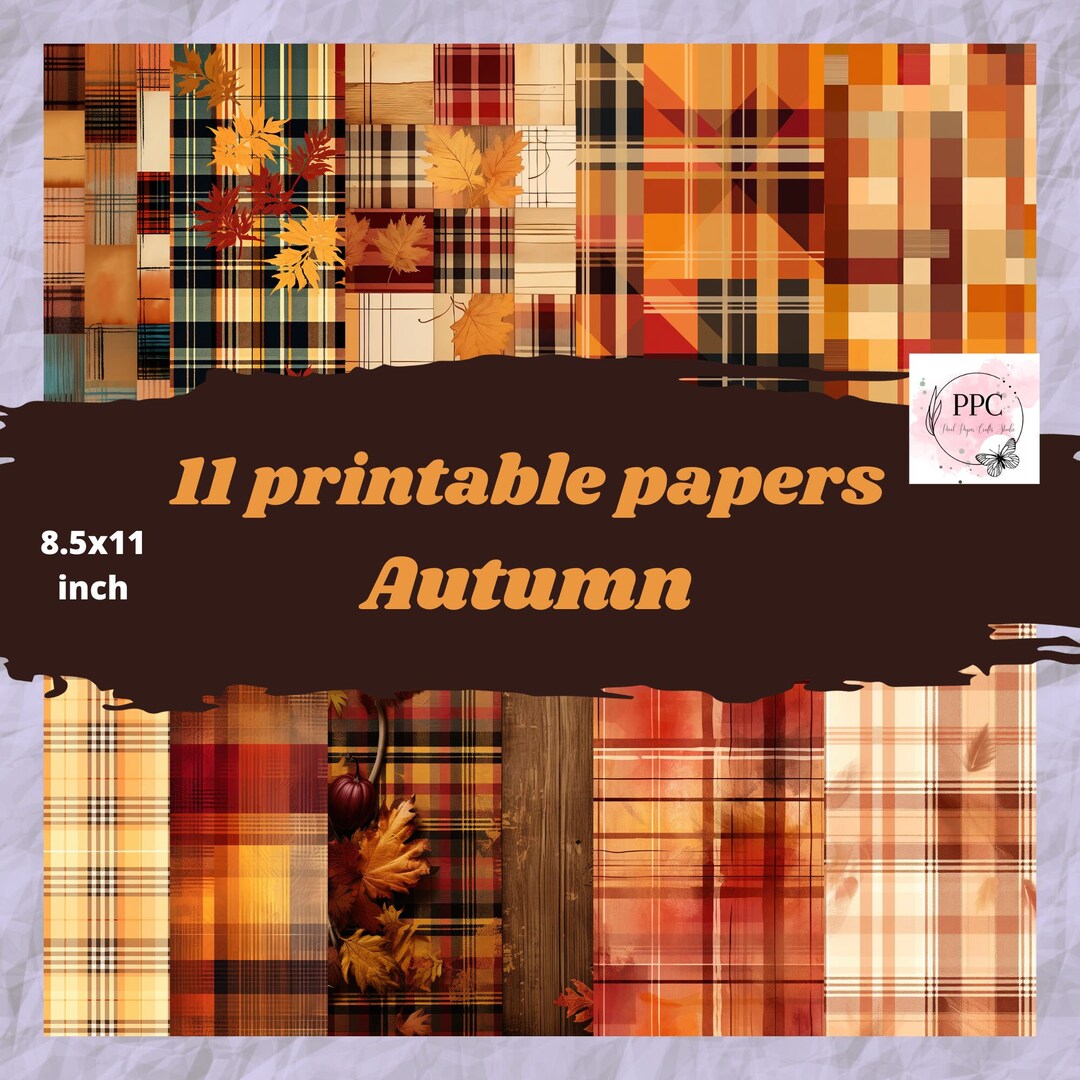 Fall Printable Paper Set Digital Fall Paper Junk Journal - Etsy
