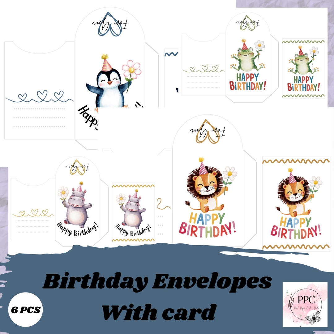 Envelopes With Card for Birthday, Birthday Money Envelopes for Kids ...