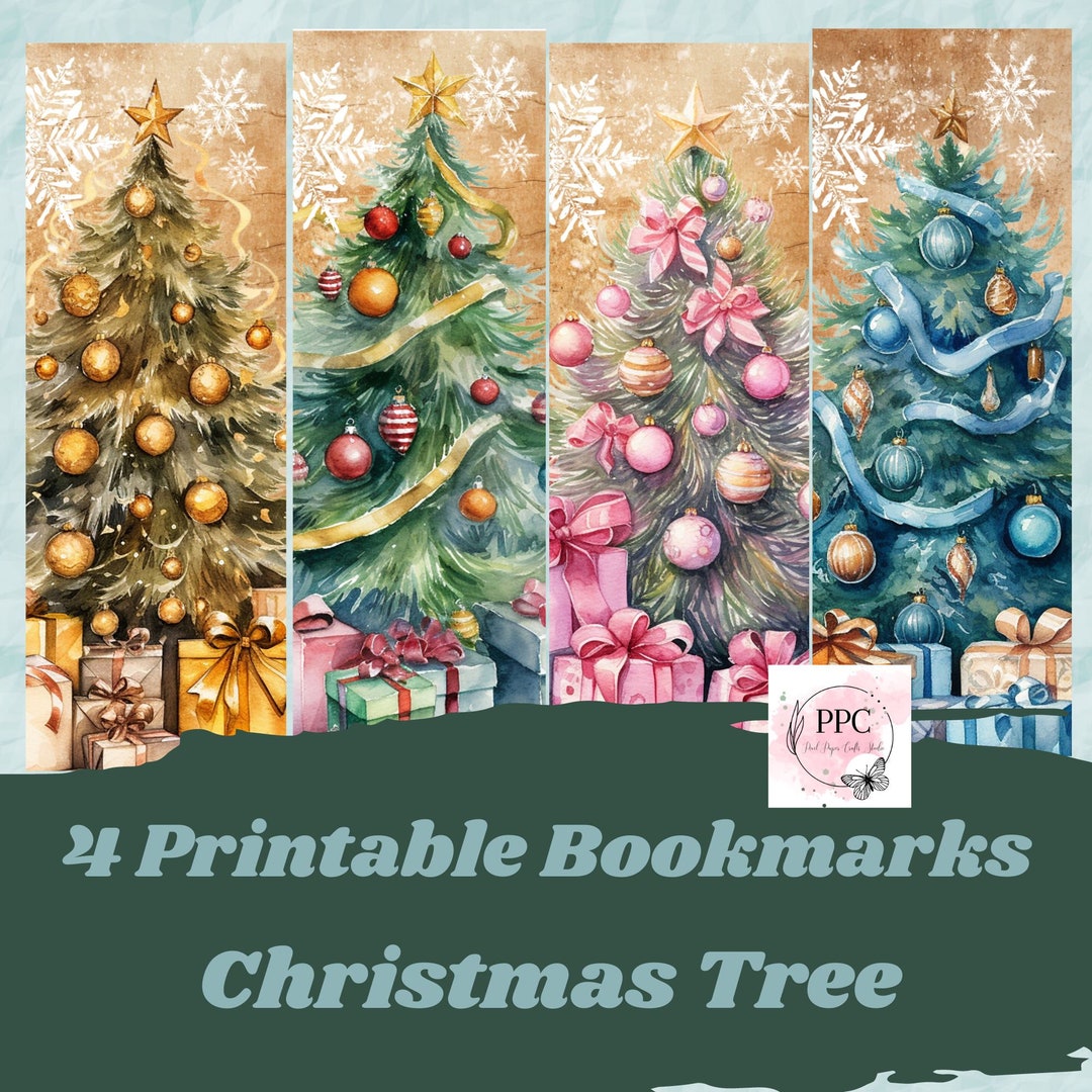 Christmas Bookmarks, Printable Christmas Page Marker, Christmas ...