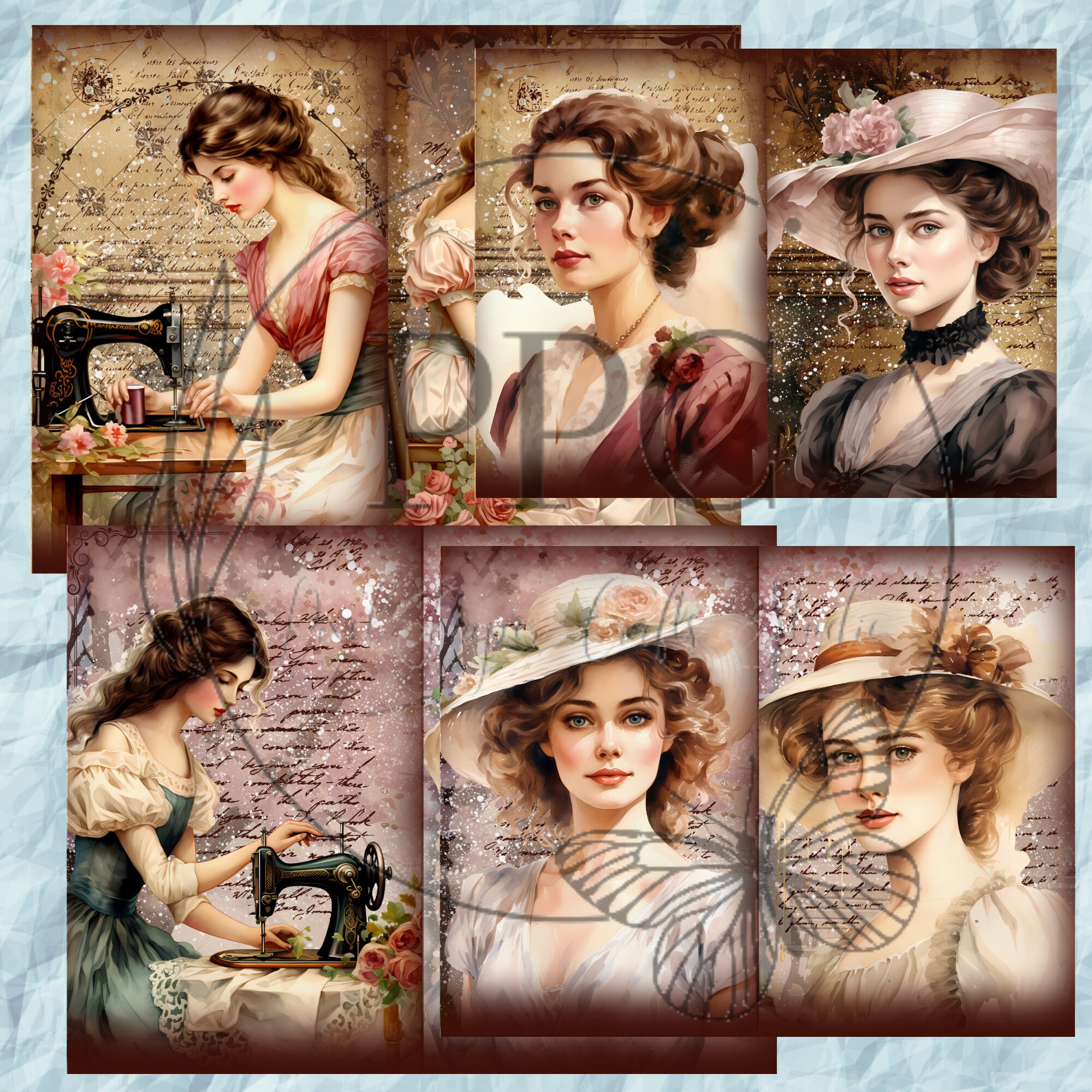 Victorian Women Junk Journal Kit Printable, Vintage Women Junk Journal ...