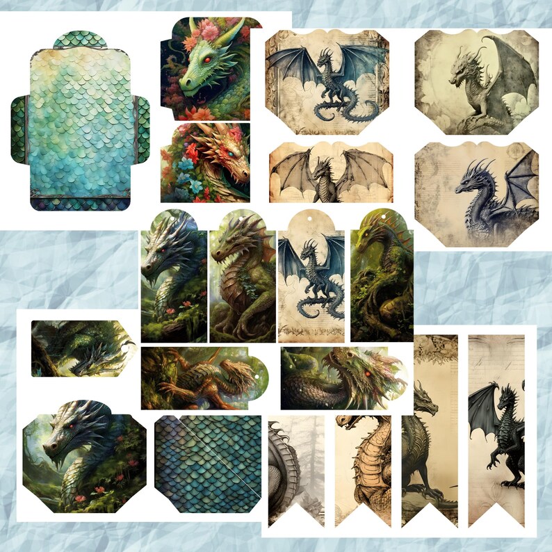 Dragon Junk Journal Kit Printable, Dragon Junk Journal, Dragon Journal ...