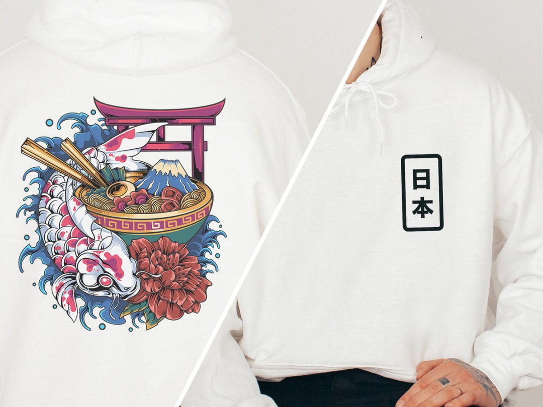 Unisex Hoodie Carp Koi, Ramen, Mount Fuji, Japanese Sweatshirt ...