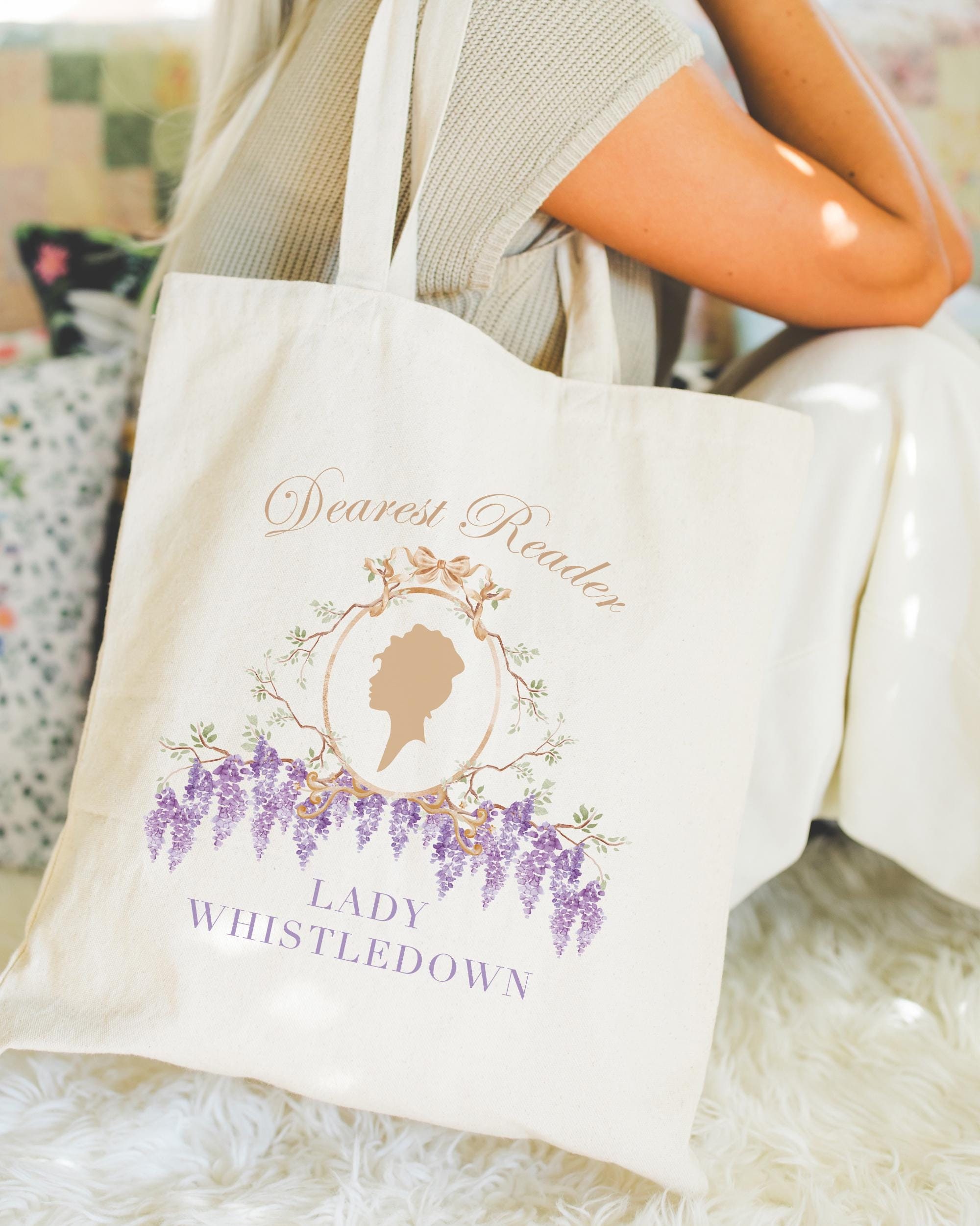 Lady Whistledown Dearest Reader Tote Bag, Lady Whistledown Bag, Regency ...