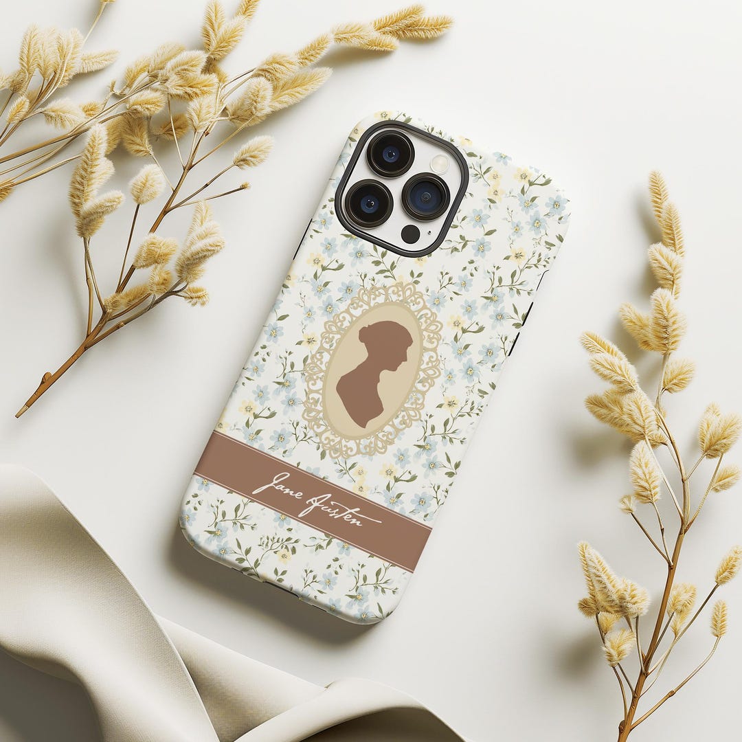 Jane Austen Phone Case, Regency Era, Jane Austen Silhouette Phone Case ...