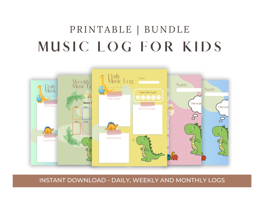 Printable Music Practice Log for Kids. Back to School and Let the ...