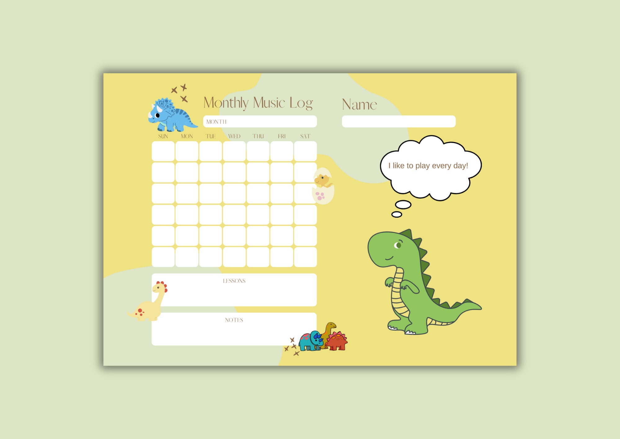 Printable Music Practice Log for Kids. Back to School and Let the ...