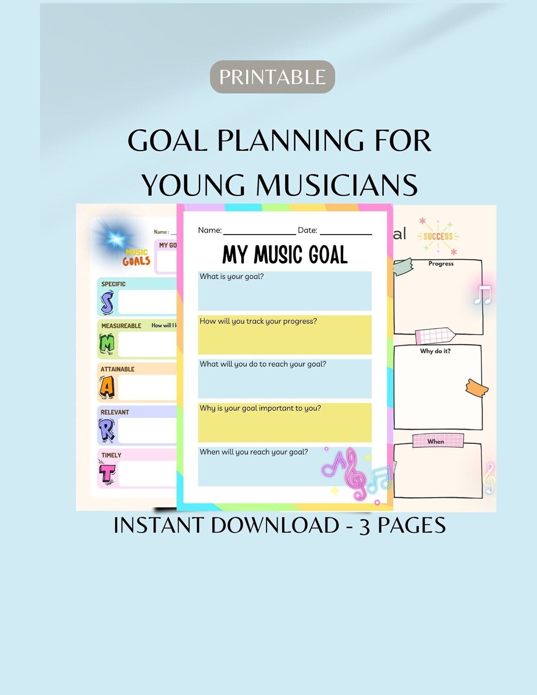 Goal Planner for Kids. SMART Motivation and Goal Setting. - Etsy