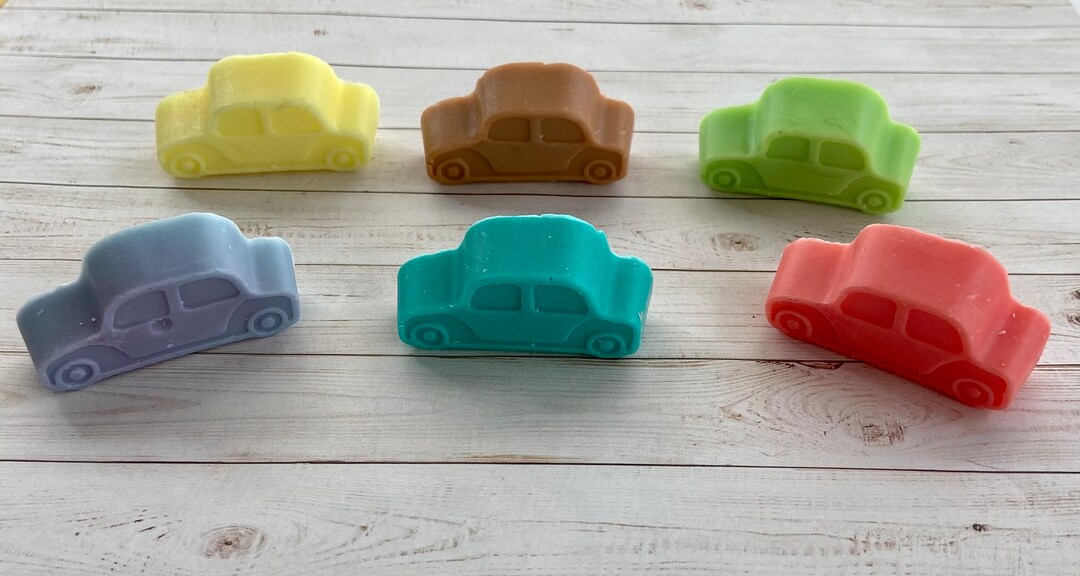Six Mini Colorful Car Soaps 1.75 Inch, Unscented Kids Car Soap ...
