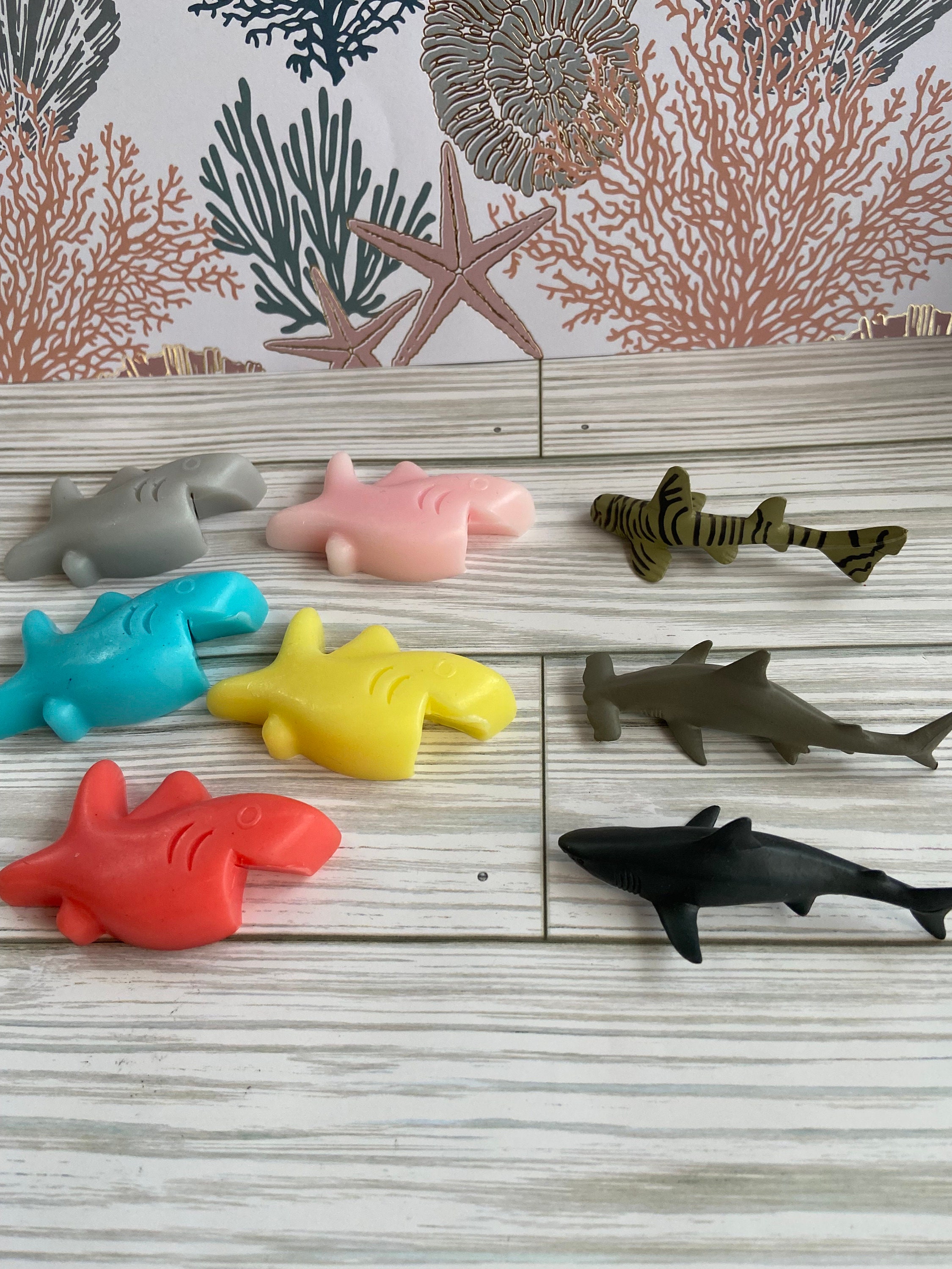 Mini Shark Soap Gifts, Shark Unscented Soap & Toys, Birthday Soap ...