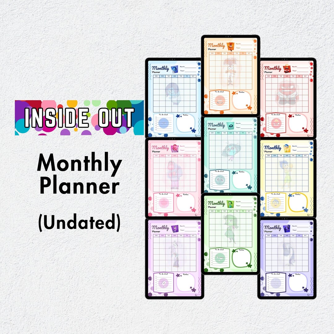 Spectrum of Feelings & Emotions Inside and Out Digital Undated Monthly ...